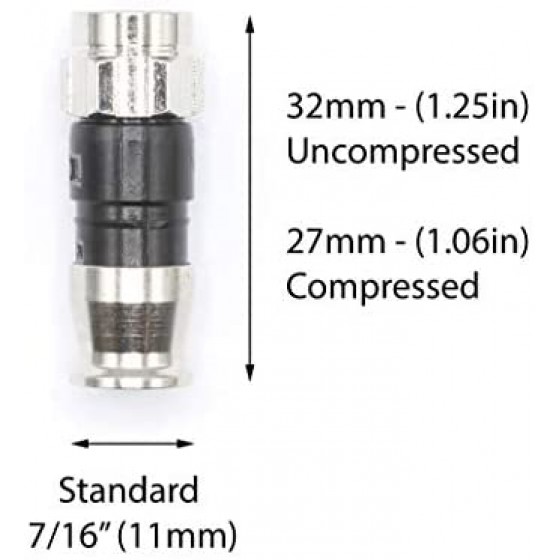 F type Cable Compression Fitting Connector Multipack Waterproof for ET ...
