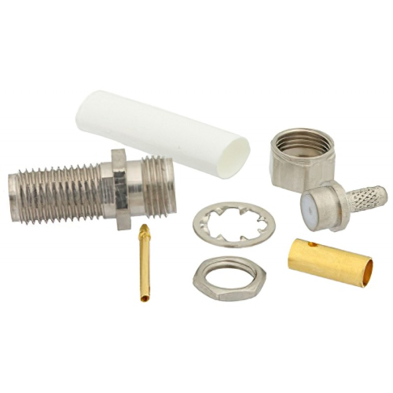 SMA Female Bulkhead Connector Solder/Solder (Captive Contact ...