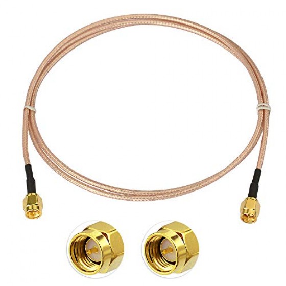 SMA Male to SMA Male ET-RG316 Coaxial Jumper Cable 1m 3 feet Network ...