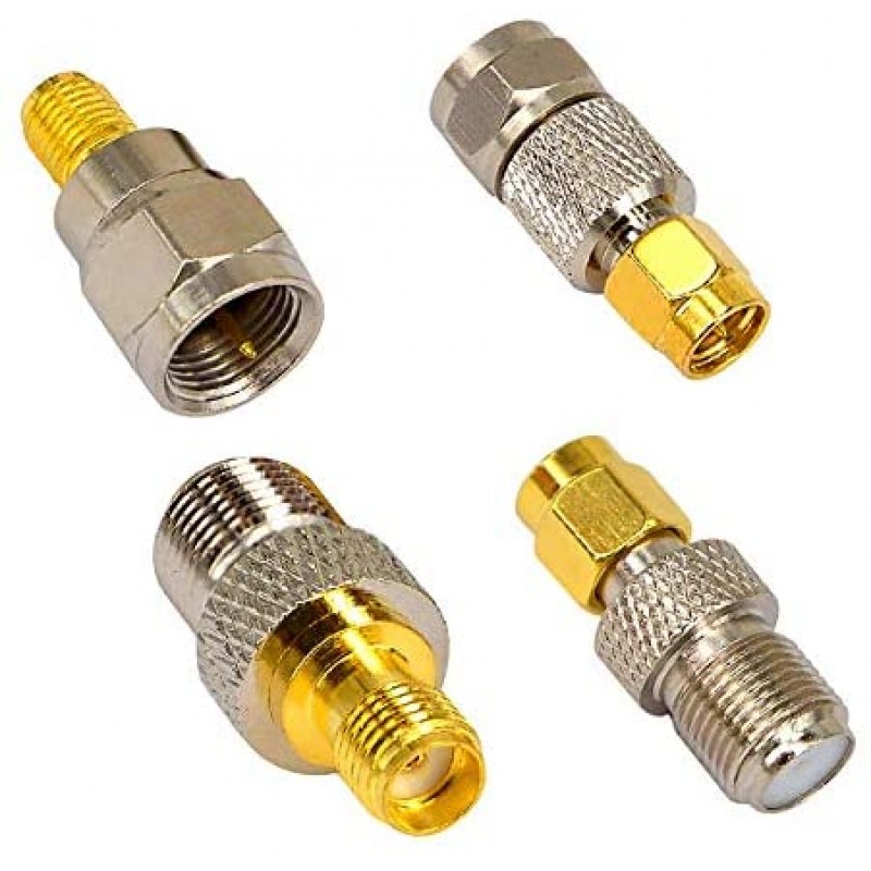 SMA to F Coax Kit RF Coaxial Adapter Kits SMA to F Antenna Connector TV ...
