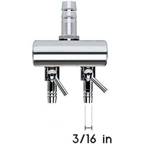 Aquarium Air Valve 2 Way Inline Manifold Air Flow Pump Tubing Splitter ...