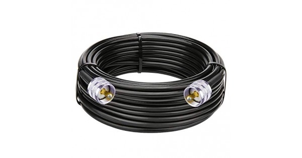 UHF PL259 CableET-RG58 CB Coax Cable 25FT UHF Male to UHF SO239 Male CB ...