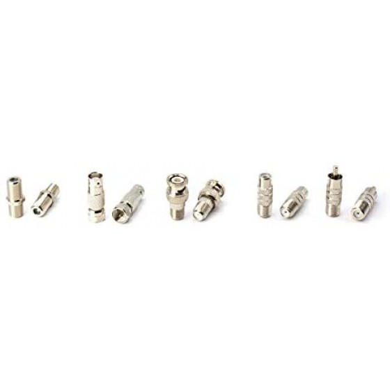 Coax Cable Kit with ET-RG6 Cable and six (6) Piece Adapter Kit Includes ...