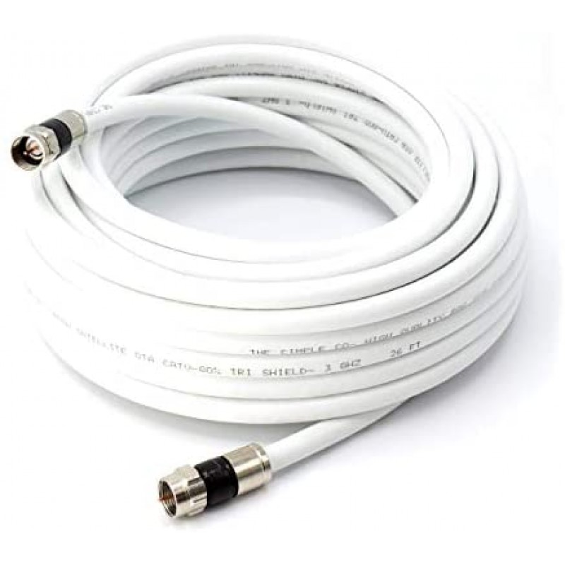 Coax Cable Kit with ET-RG6 Cable and six (6) Piece Adapter Kit Includes ...