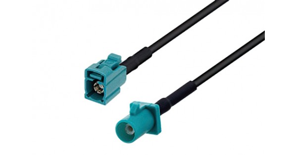 Water Blue FAKRA Jack to FAKRA Plug Cable 12 Inch Length Using ET-LMR ...