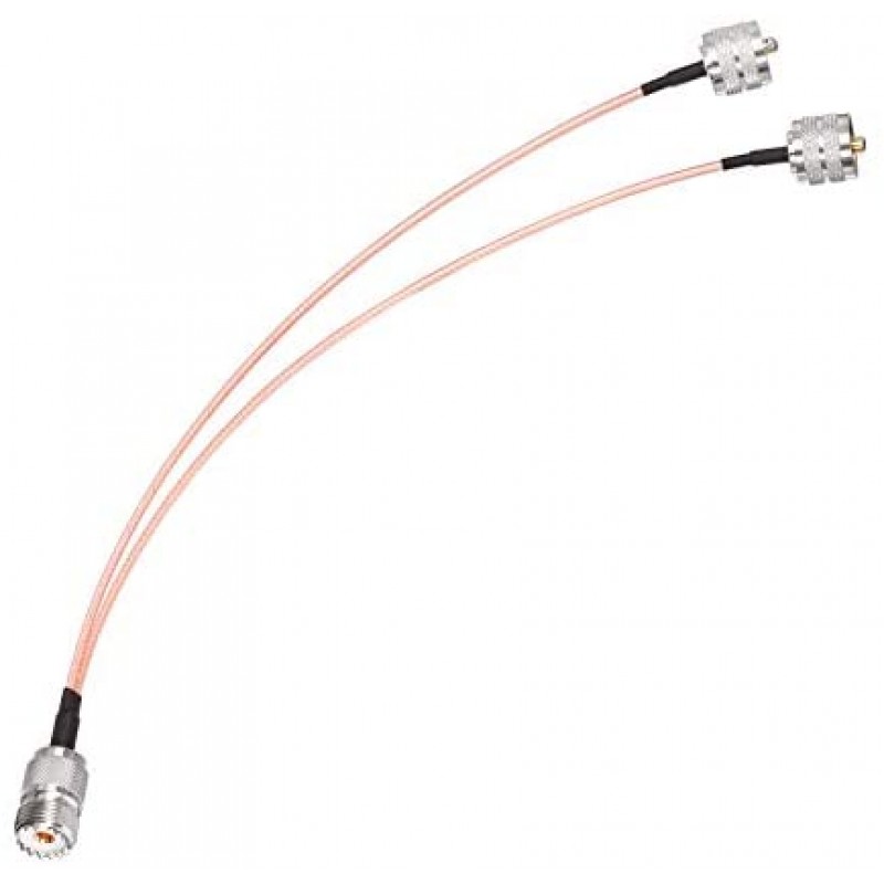 UHF Splitter Cable SO239 to Dual PL-259 Cable Splitter Low Loss (12 ...